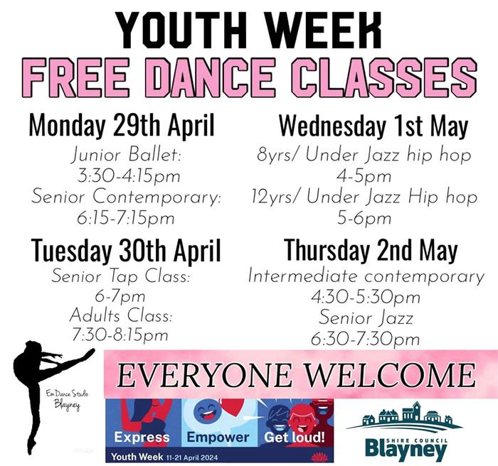 Youth Week Dance Classes - Blayney Council